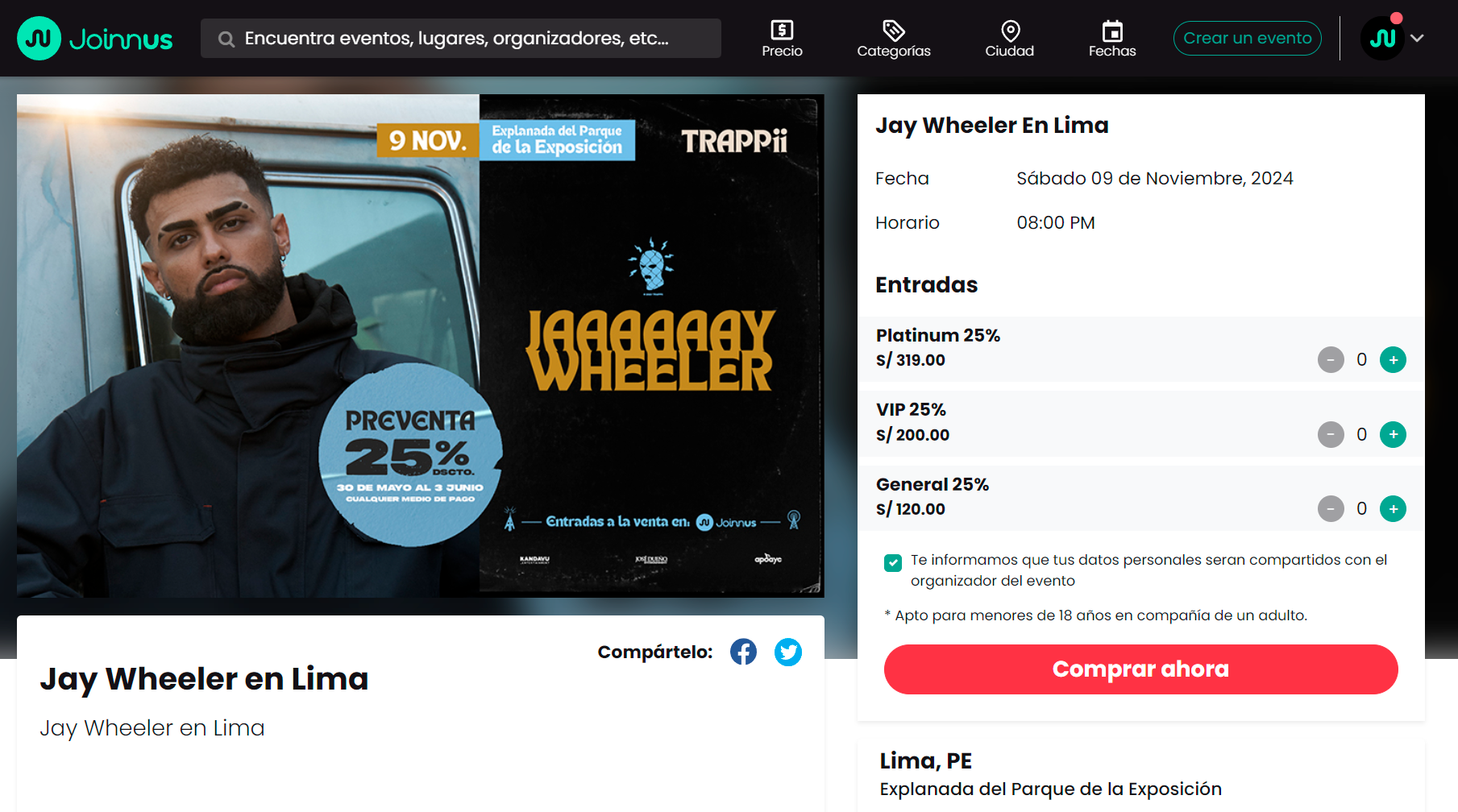Jay Wheeler en Lima: ¡Así puedes comprar tus entradas para el concierto! - Blog Joinnus