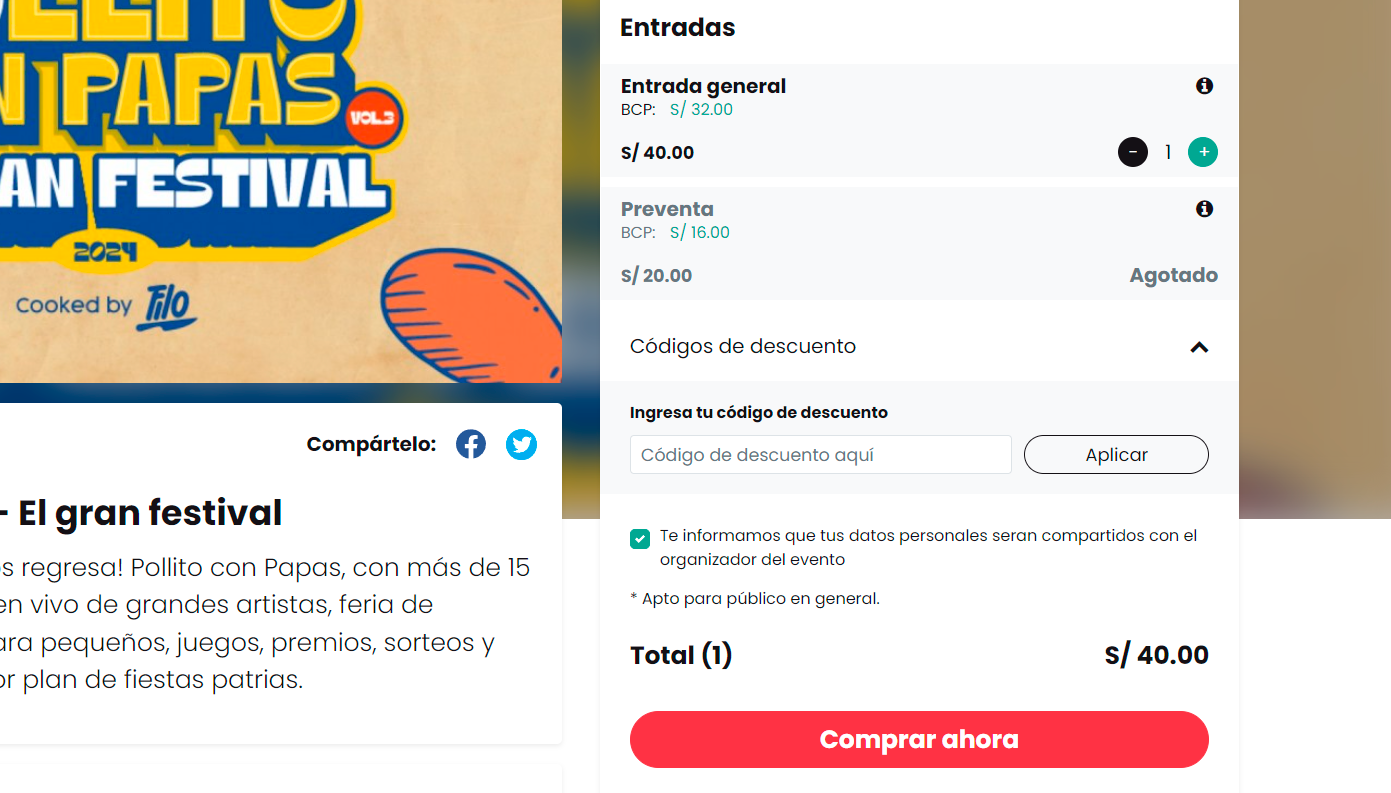 Festival Pollito con Papas: ¡Te enseñamos cómo comprar tus entradas paso a paso! - Blog Joinnus