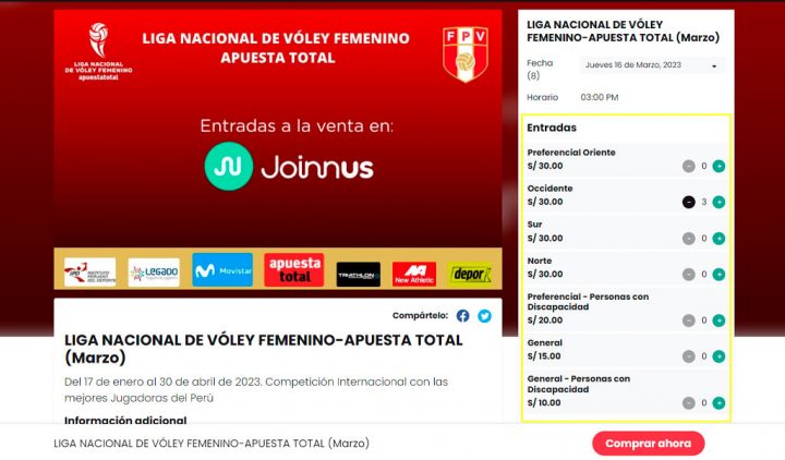 Liga Nacional de Vóley Femenino: Así puedes comprar tus entradas para los partidos de la FPV ...