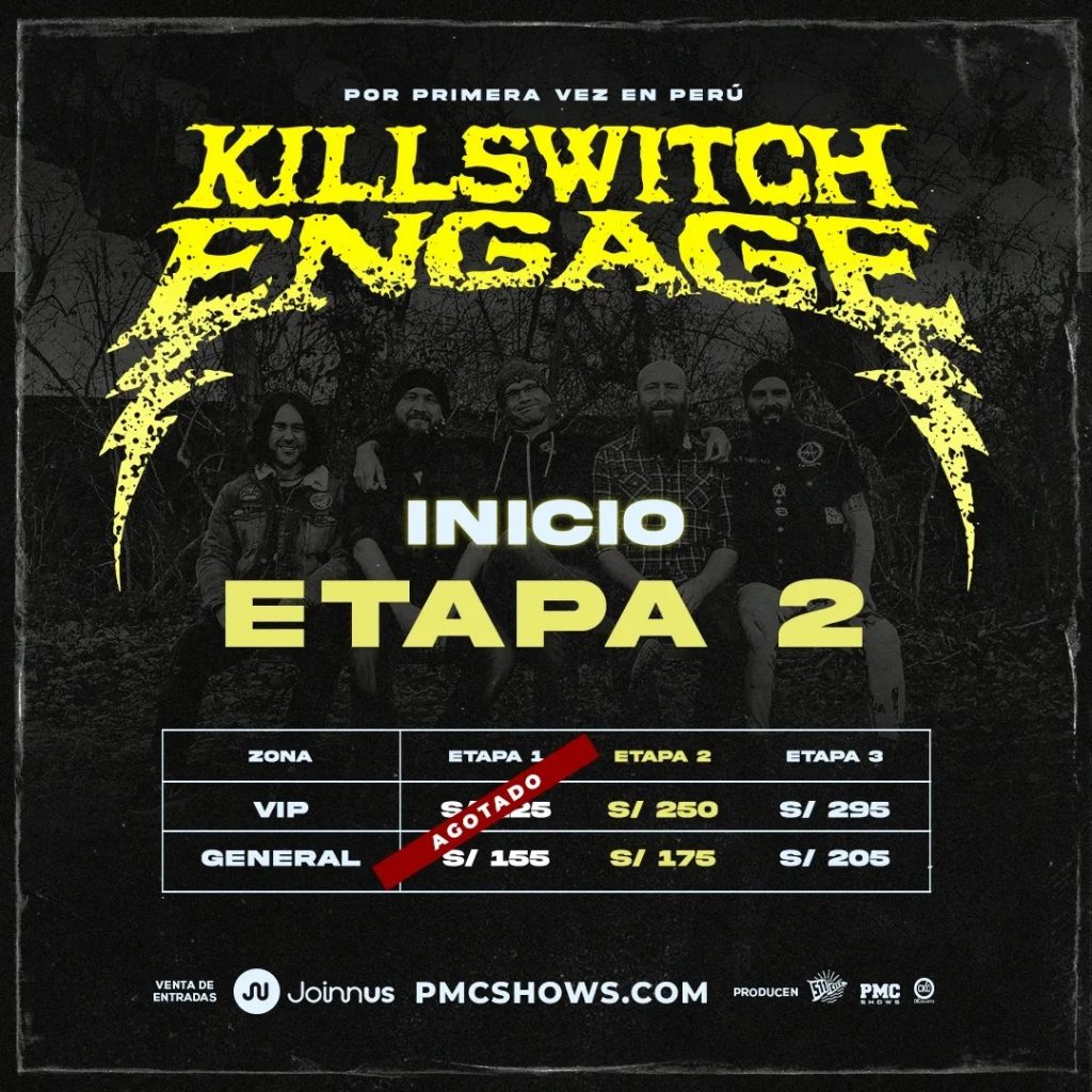 Killswitch Engage llegará a Lima en 2024 para presentar su disco ...