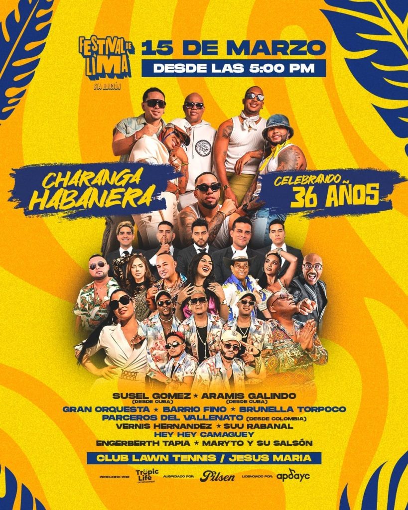 Festival de la Salsa 2025 celebrandro 36 años de la Charanga Habanera ...