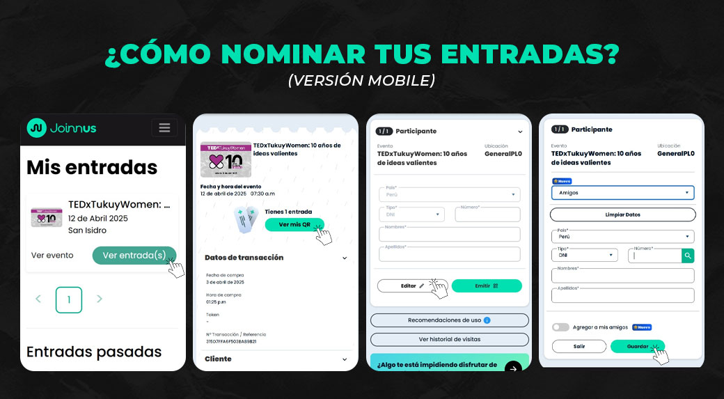¿Evento con entradas nominativas? Mira cómo nominar tus entradas paso a ...
