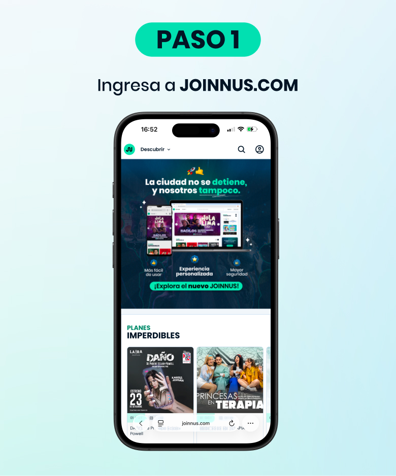 Nueva Home Joinnus: ¿Cómo comprar tus entradas en eventos con fecha y ...